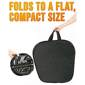 Foxelli Collapsible Trash Can - 46 Gallon Pop Up Trash Can for Camping, Yard, Garden, Lawn & Leaf Waste Bag, Foldable Camping Recycle Bin