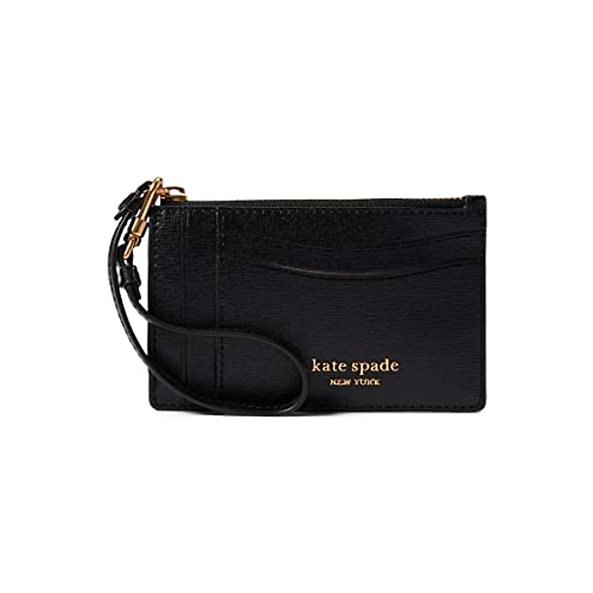 Kate Spade New York Morgan Saffiano Leather Coin Card Case Wristlet Black One Size