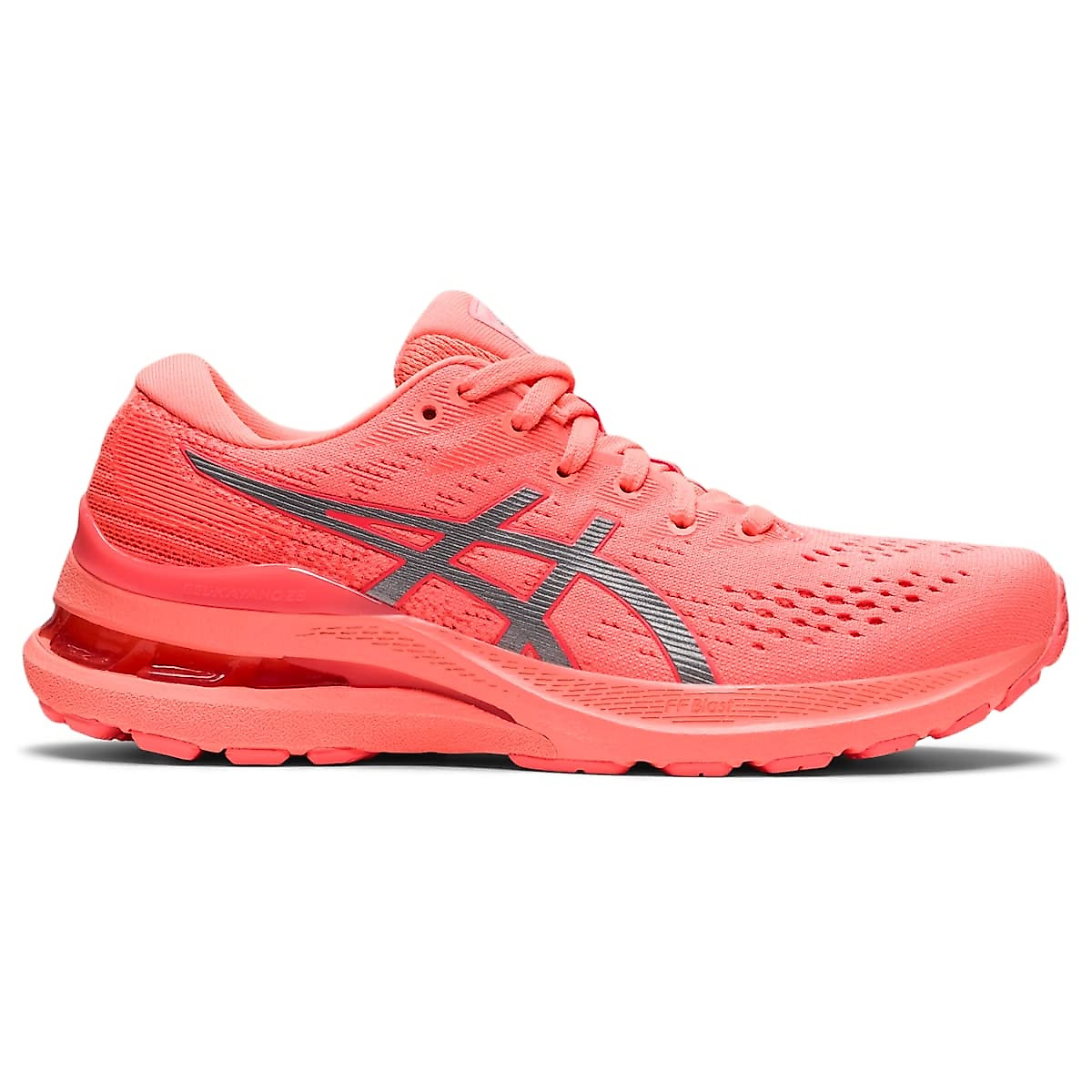 ASICS Women's Gel-Kayano 28 LITE-Show Running Shoes, 9, LITE-Show/Sun Coral