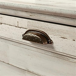 Pemberly Row Mid-Century Engineered Wood Lateral File Cabinet in White Plank