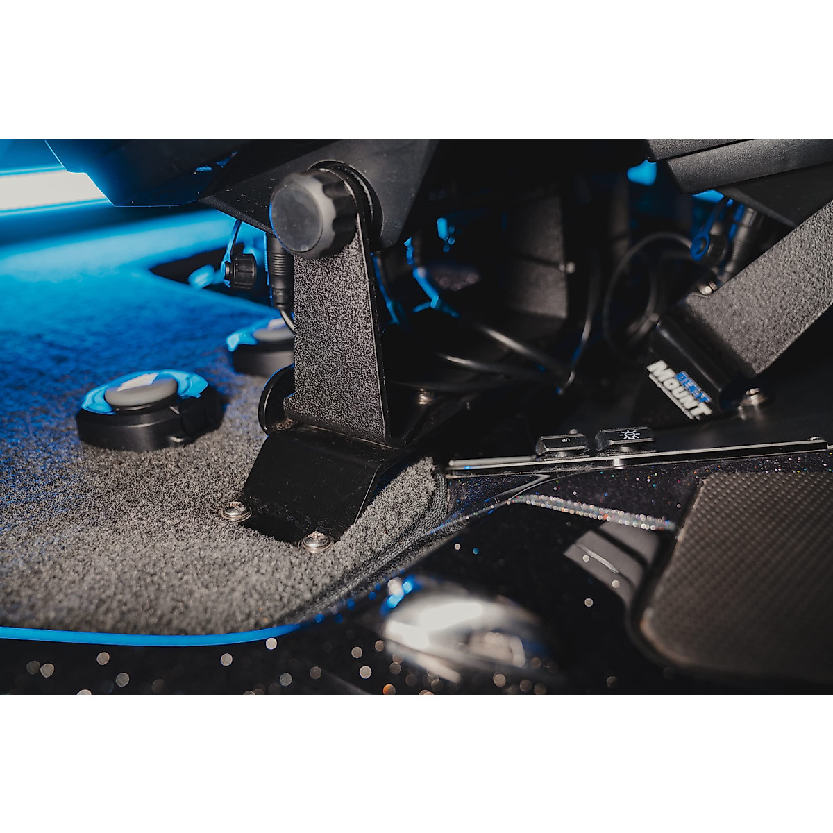 PROcise DEK-It Fish Finder Mounts for Boats, Dual Unit, Low Profile Deck Fish Finder Mount, Depth Finder Mount and Other Fishing Accessories, Marine-Grade Aluminum, Secure and Rust-Proof