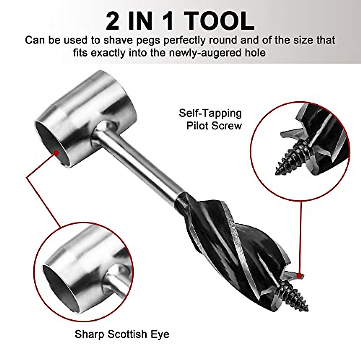 A4R Bushcraft Gear - Hand Auger Wrench – Bushcraft Hand Auger Wrench - Scotch Eye Wood Auger - Scotch Eye Auger
