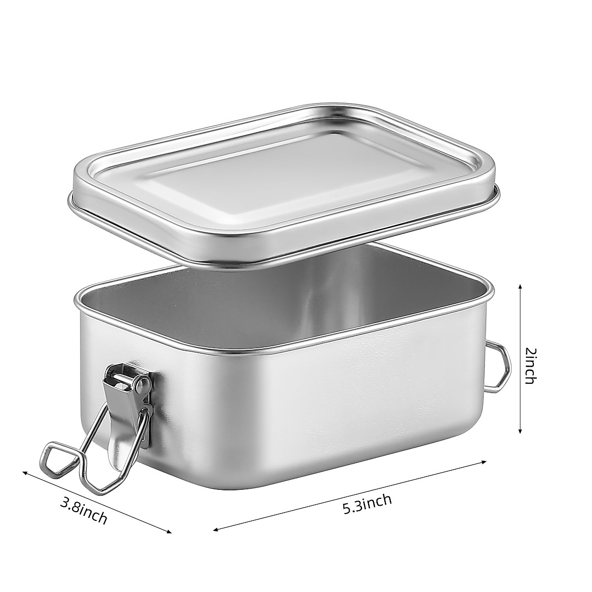 BEFOY Small Stainless Steel Food Storage Containers Set | Reusable Metal Lunch Snack Boxes Food Prep Container with Lids Freezer & Dishwasher Safe | 550 ml | BPA-Free Plastic-Free