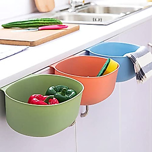 Alipis Plastic Bins Bins 2 pcs Storage Garbage Home Office Green for Kitchen Friendly Environmental Hanging Bin Cabinet Cover Wastebasket Door Without Rubbish Can Trash Rubbish Container