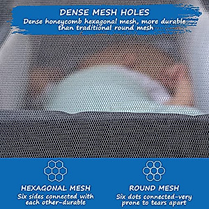 Baby Mosquito Net for Stroller, Durable Bug Net for Stroller, Bassinets, Cradles, Playards, Pack N Plays and Portable Mini Crib, Portable & Durable Baby Insect Netting