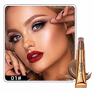 Petansy Contour Beauty Wand, Liquid Face Concealer Contouring and Highlighter with Cushion Applicator, Shading Bronzer Stick Natural Matte Finish, Lightweight Blendable Super Silky Cream Contour Stick