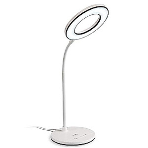Miady LED Desk Lamp Eye-Caring Table Lamp, 3 Color Modes with 4 Levels of Brightness, Dimmable Office Lamp with Adapter, Touch Control Sensitive, 360° Flexible