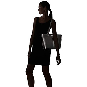 Michael Michael Kors Bedford Medium Top Zip Pocket Tote Black/Black One Size