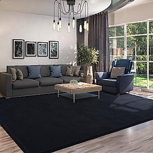 AROGAN Modern Shag Area Rug for Bedroom, 4x6 Feet Washable Rugs for Living Room, Indoor Floor Carpet Rugs, Plush Memory Foam Bedside Rugs for Kids Girls Teens Room Low Pile Rug Decor, Black