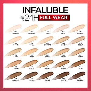 L’Oréal Paris Makeup Infallible Full Wear Waterproof Matte Concealer, Full Coverage, Toffee, 0.33 fl. oz.