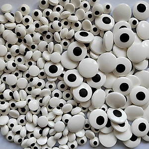 Eastron 2 Bottles Edible Candy Eyeballs Eyes Cake Cupcake Toppers Cookie Decorations Dessert Sprinkles for Halloween Christmas Birthday Party Supplies 5.4 Ounce, Two Size Mixed