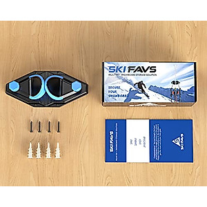 Skifavs Ski Wall Mount, Snowboard Wall Storage Rack, Ski & Snowboard Rack For Garage Wall, Damage-Free Ski Storage Rack, Ski Holders For Wall, Snowboard Display （1 Pack)