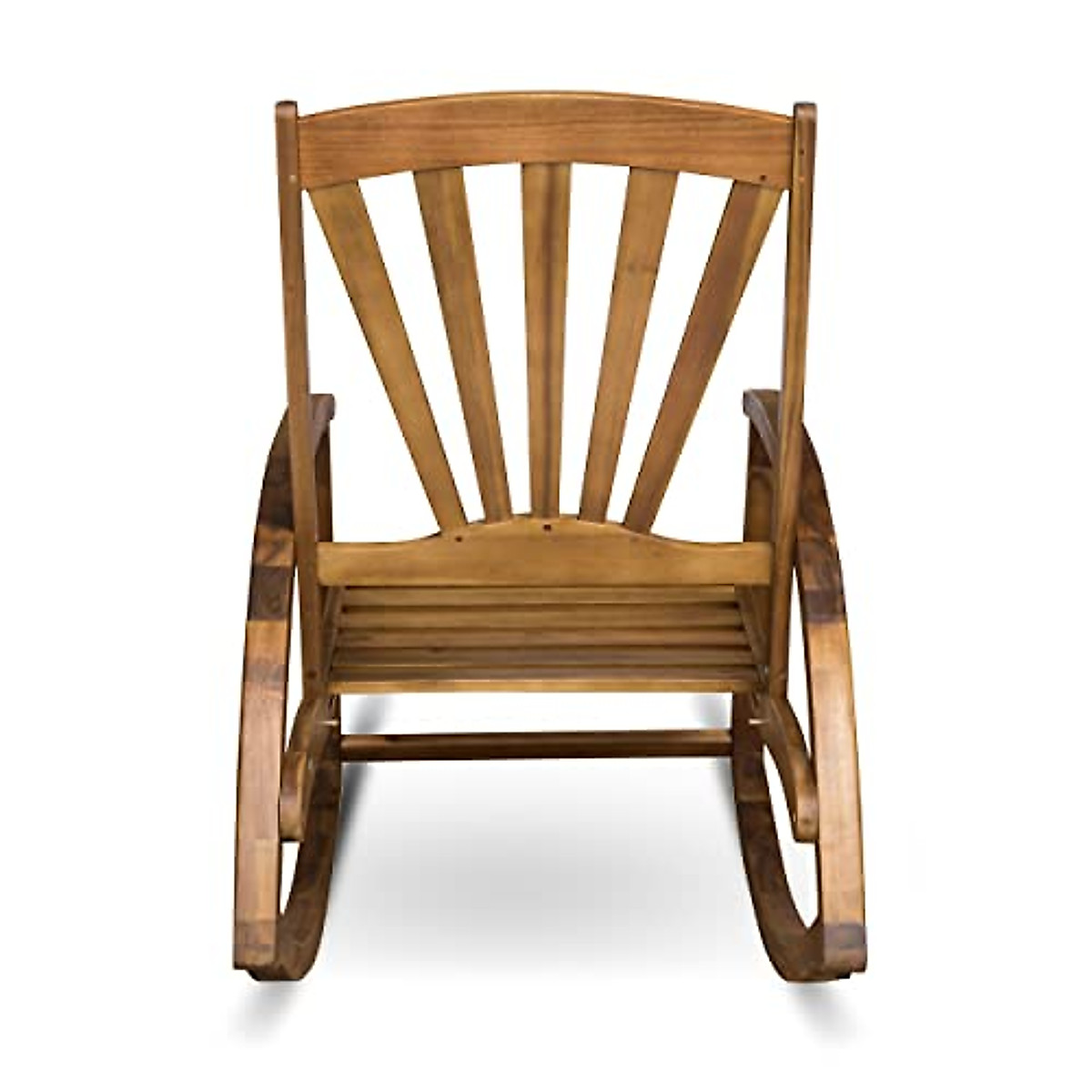 Christopher Knight Home Alva Outdoor Acacia Wood Rocking Chair with Footrest, Teak Finish