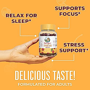 MaryRuth's Stress Relief Vita-Beans for Adults | Made with Magnesium Citrate & L-Theanine | Natural Calm, Relaxation, Stress and Mood Support Supplement for ages 14+ | Vegan | Non-GMO | 60 Count