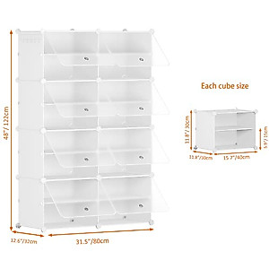 HOMIDEC Shoe Storage, 8-Tier Shoe Rack Organizer for Closet 32 Pair Shoes Shelf Cabinet for Entryway, Bedroom and Hallway
