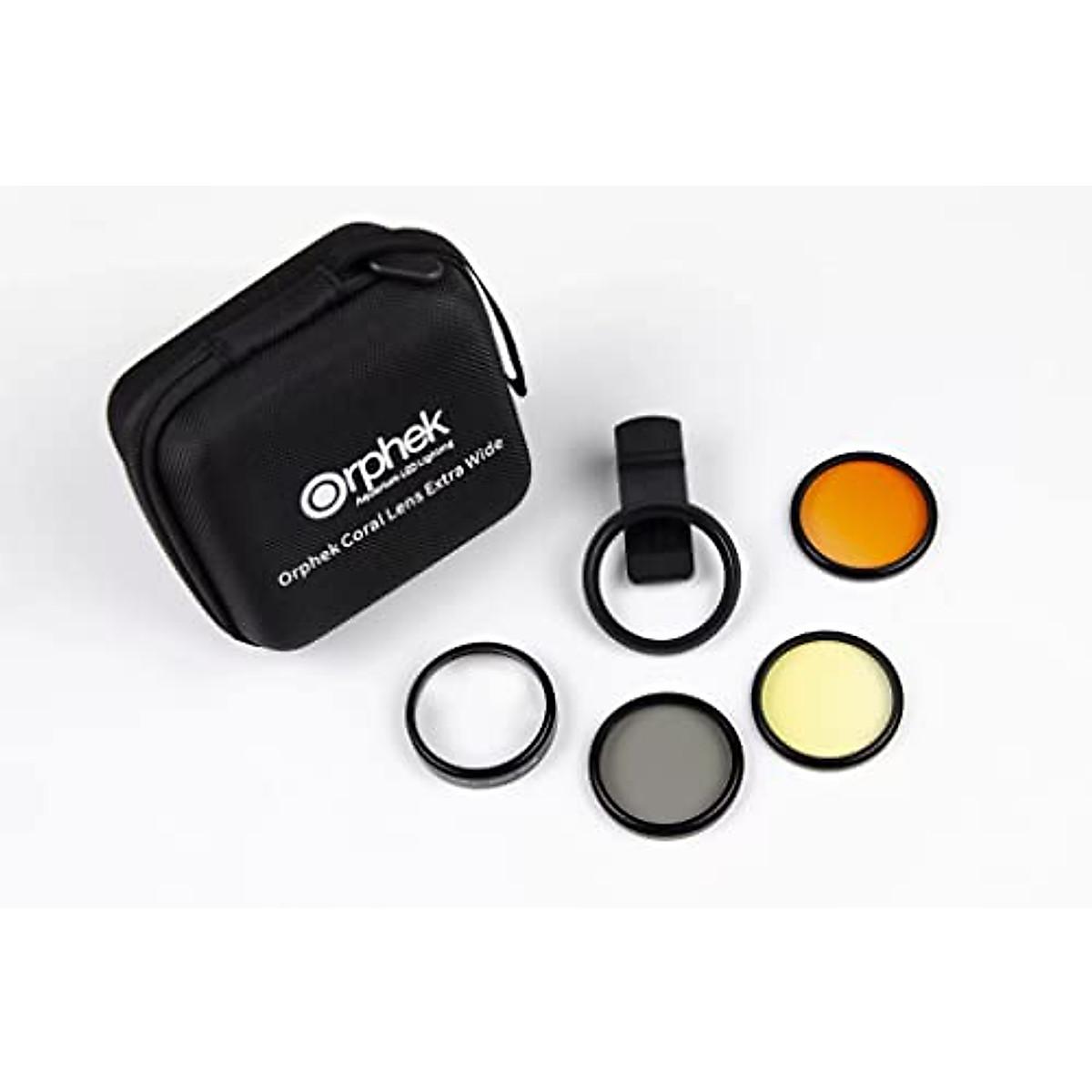 Orphek Extra Wide Coral Lens – Kit for DSRL 52mm and All Smartphones – 4 Included: Macro, CPL 52mm Polarized, 15,000k Orange, 20,000k Yellow – Lens Made of Glass – for Better Photography!