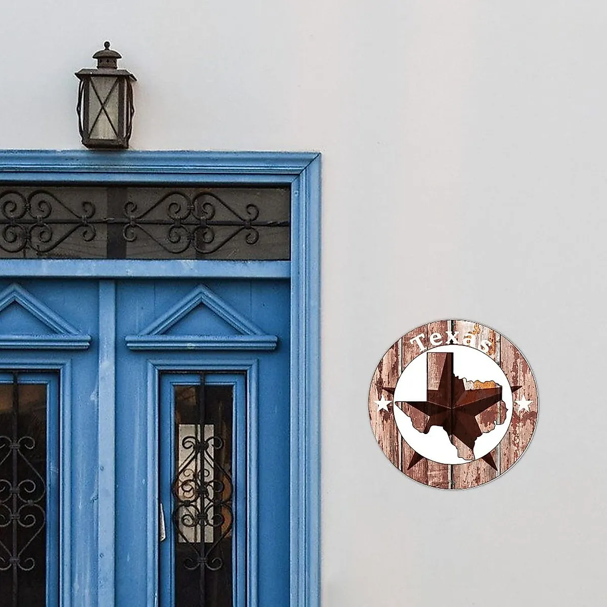 Men Wall Décor Metal Signs Outdoor Texas Lone' Star Home Map Country Gifts Posters Western State Flag Patriotic Farmhouse Tin Signs for Living Room Restaurants Entryway Wall Decor 12x12in Round