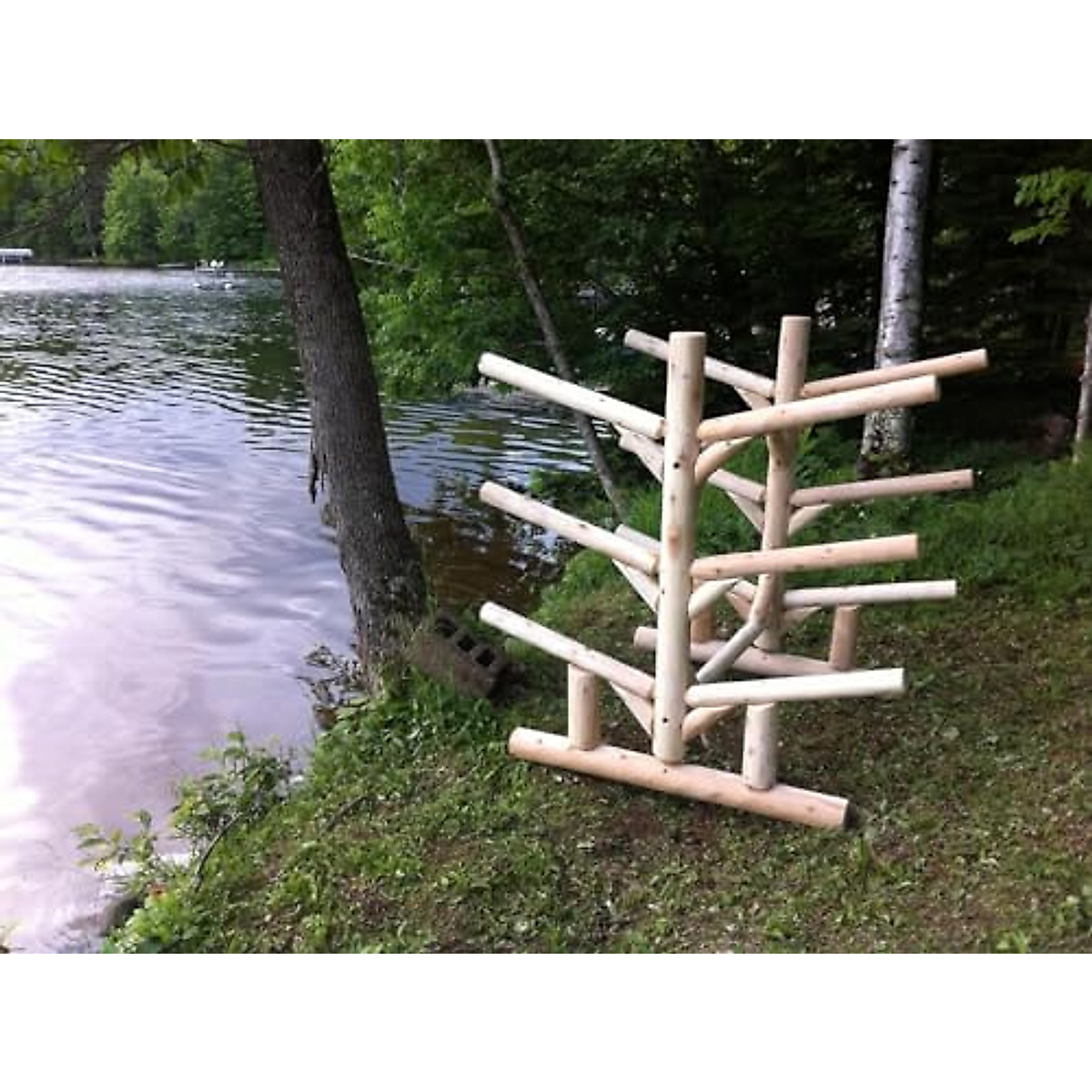 Log Kayak Rack - Kayak Storage Rack, Kayak Racks for Outdoor Storage, Kayak Rack for Garage, Paddle Board Rack, Fishing Canoe Rack, Surfboard Rack and SUP Storage Rack - 6 Kayak Racks, Unfinished