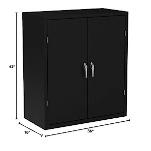 HON Brigade Series Five-Shelf Storage Cabinet - High Storage Cabinet, 36w by 18d by 42h , Black (HSC1842)
