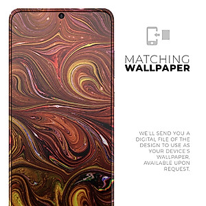 DesignSkinz Red Acrylic Swirl Protective Vinyl Decal Wrap Skin Cover Compatible with The Samsung Galaxy S20 (Screen Trim & Back Glass Skin)