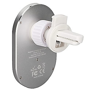 Wireless Car Charger, 15W Qi Fast Charging Auto Clamping Car Mount Magnetic 360 Degrees Rotation Dashboard Windshield Phone Holder (White)