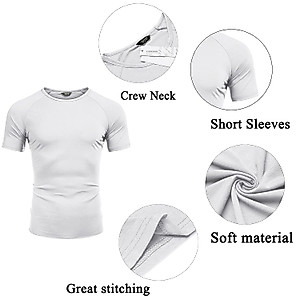 COOFANDY Men's 3 Pack Workout T Shirts Short Sleeve Gym Bodybuilding Muscle Shirts Base Layer Fitness Tee Tops