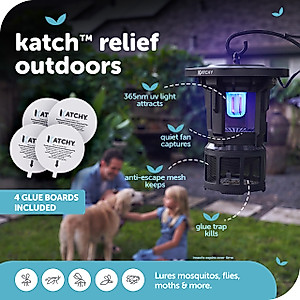 KATCHY Outdoor Insect Trap with Wall-Mounted Bracket - Non-Zapper Traps for Outdoors - Catch Insects Outdoors