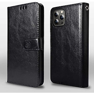 Shields Up Designed for iPhone 13 Pro Max Case Wallet, Detachable Magnetic Wallet Case with Card Holder & Wrist Strap, [Vegan Leather] Protective Folio Cover for iPhone 13 Pro Max 6.7 inch -Black