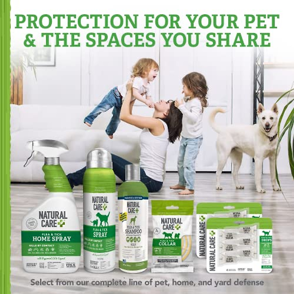 Natural Care Flea and Tick Spray for Dogs and Cats | Flea Treatment for Dogs and Cats | Flea Killer with Certified Natural Oils | 14 Ounces