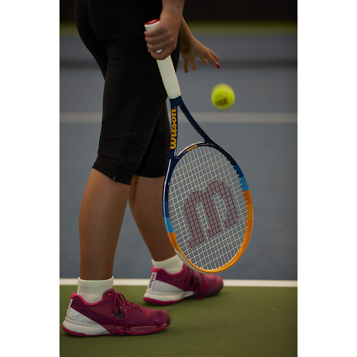 Wilson Profile 25 Junior/Youth Recreational Tennis Racket, Navy/Orange