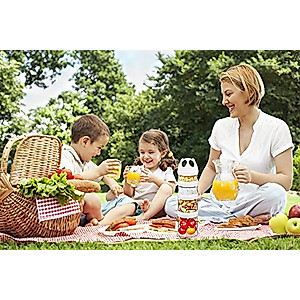 BeneLabel Snack Jars 4-Piece Twist Lock Stackable Containers Travel, Formula Travel Container for Storing Milk, Protein Powder, Snacks, Travel Items, BPA Free(White, 31oz)