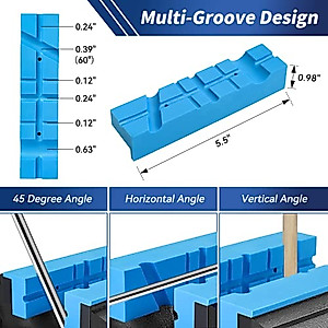 ALOANES Vise Jaw pads -5.5 inch length-Magnetic-Nylon, Non Marring Soft Jaws-Multi-Purpose Design for Any Array of Vises / Vices and Blocks Protection