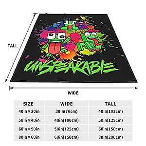 Throw Blanket Anti-Pilling Flannel Ultra Soft Cozy Fleece Boys Fans Merchandise for Sofa Bed Girls Adults Gifts (50"X40")