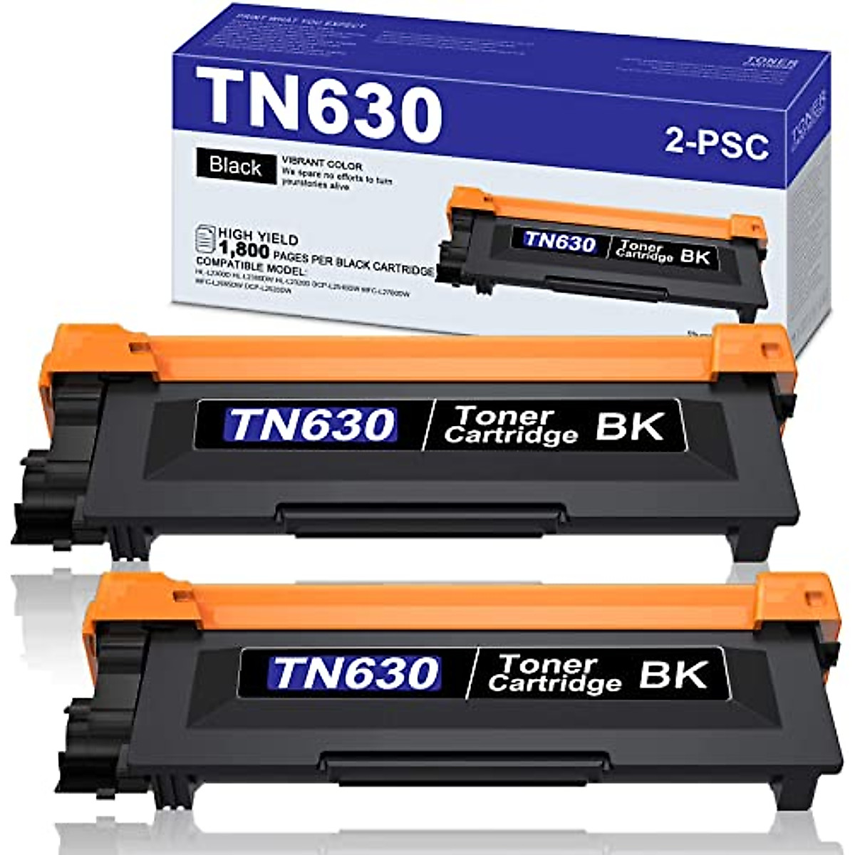 ALUMUINK Super high Yield TN-630 TN630 Toner Cartridge Compatible Replacement for Brother HL-L2300D HL-L2380DW HL-L2320D DCP-L2540DW MFC-L2700DW MFC-L2685DW Printers [Black, 2-Pack]
