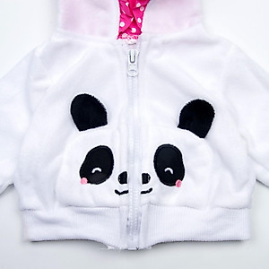 Reborn Baby Doll Clothes for 17-19 inch Reborn Dolls Cute Panda Baby Doll Outfits Set 4 Pieces of Pack