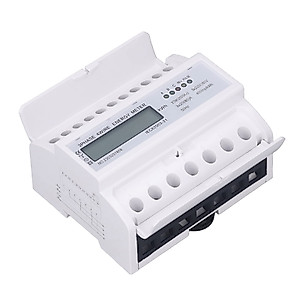 Electric Meter LCD Monitor Display for Din Guide Rail Guide Rail Meter 7P Phase 4 Wire *220V 380V Bit LCD Display Rail Bracket Measuring Meter Rail Fastener Power Meters