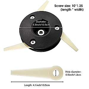 shine-1992 Trimmer Head with 6 Pieces Trimmer Head Replacement Blades Fits for Stihl Polycut 20-3 for Patio, Lawn, Garden