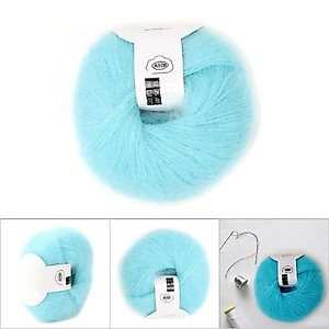 Wool Yarn, Soft Lightweight Knitting Yarn, Angora Mohair Hand Washable Crochet Yarn for Hand Knitting, Anti Pilling and Anti Shrinkage Yarn for Weave Scarve, Shawl, Sweater, Hat