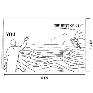 UUEFKTN Funny Coworker Leaving Card Farewell Card, 2024 Grads Card, Cute Retirement Card Gift for Boss Colleague, Goodluck Card Miss You Card, Congratulation New Job Card,Graduation Card