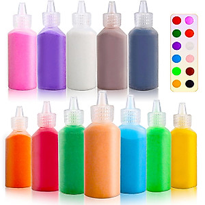 Fottaqqan 12 Pcs Art Sand,Colored Sand Kit,DIY Arts & Crafts Sand for Kids,Fine Sand for Wedding Decor,Painting,Children