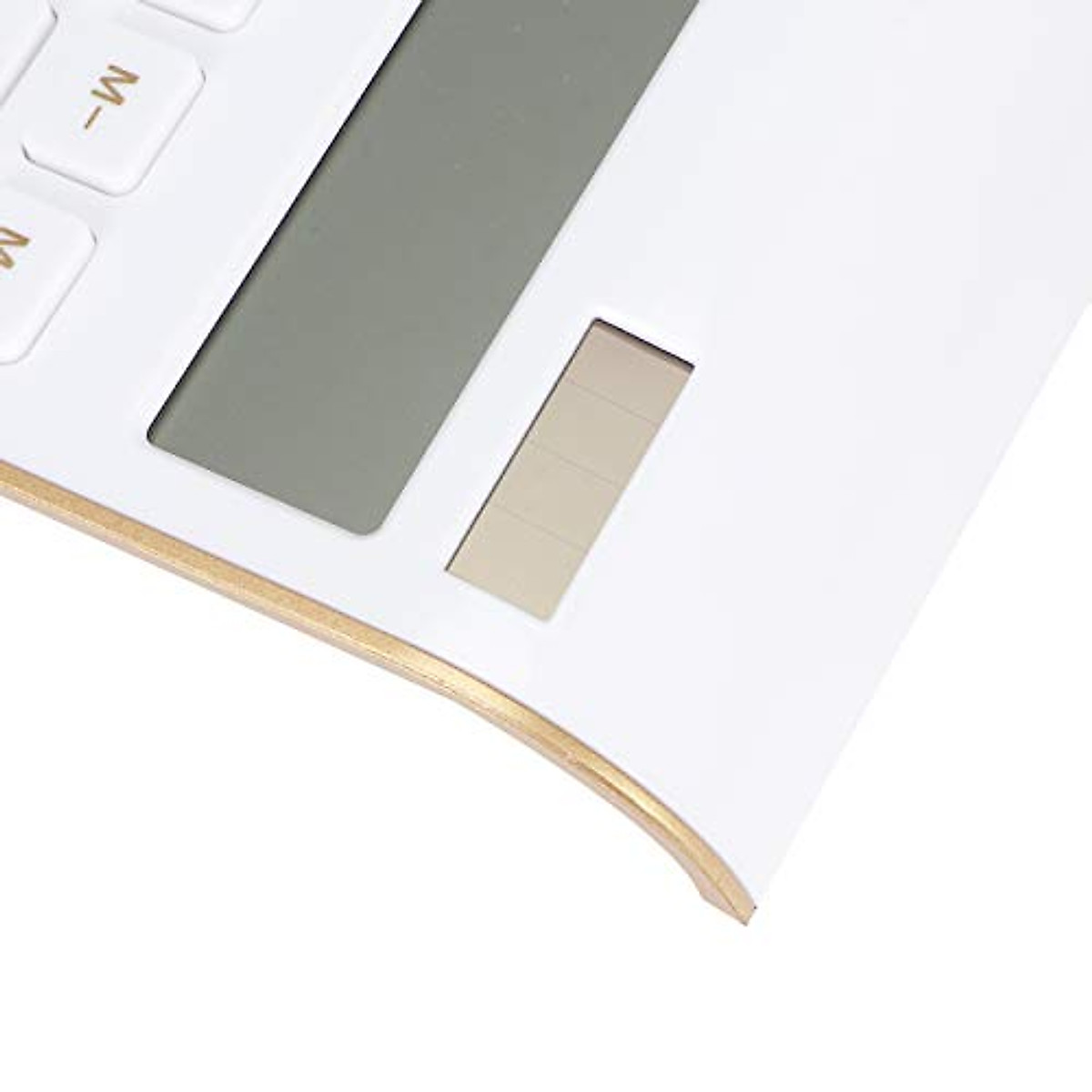 Financial Calculator Ultra Thin Solar Power Calculator Compact Size Solar Calculator, for Home Students Office Business(White)