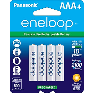 Eneloop Panasonic AA and AAA 2100 Cycle Ni-MH Pre-Charged Rechargeable Batteries 16-Battery Pack