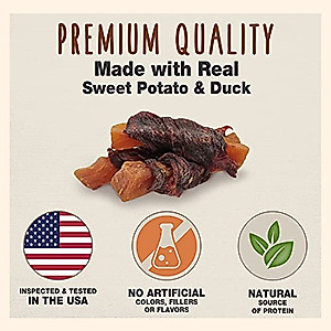 Cadet Breast Dog Treats& Wraps, 14 Oz - | Bundle Silicon Pet Bowl, Premium Dog Treats with Real Breast, Sweet Potato for Dogs, Nutrient-Rich Snacks for Dogs, Made in USA, No Artificial Addit