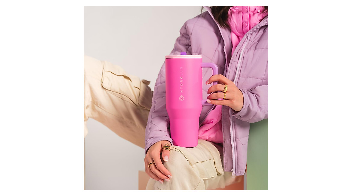 HydroJug Cream 32oz Traveler with Straws for On-the-Go