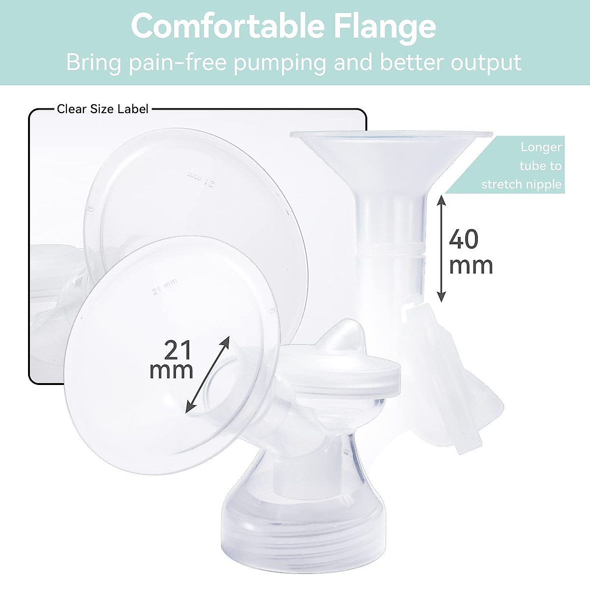 Pump Parts Compatible with Spectra S1 S2 Incl 21mm Detachable Flange Cover Duckbill Valve 2in1 Tube Updated Backflow Protector Not Original Spectra Accessories Whole Kit Replace Spectra Breast Pumps