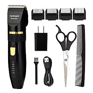 Professional Rechargeable Hair Clippers for Men,Gentscaped Hair Trimmers Cordless Precision Power,Barber Shavers Hair Cutting Kit,Titanium Steel Blade and LED Digital Display