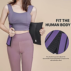 Viluxugaa Waist Trainer For women, Corset Shapewear, Waste Trainers, Waist Trainer Belt, Waist Cincher, waist trainer Corset Purple
