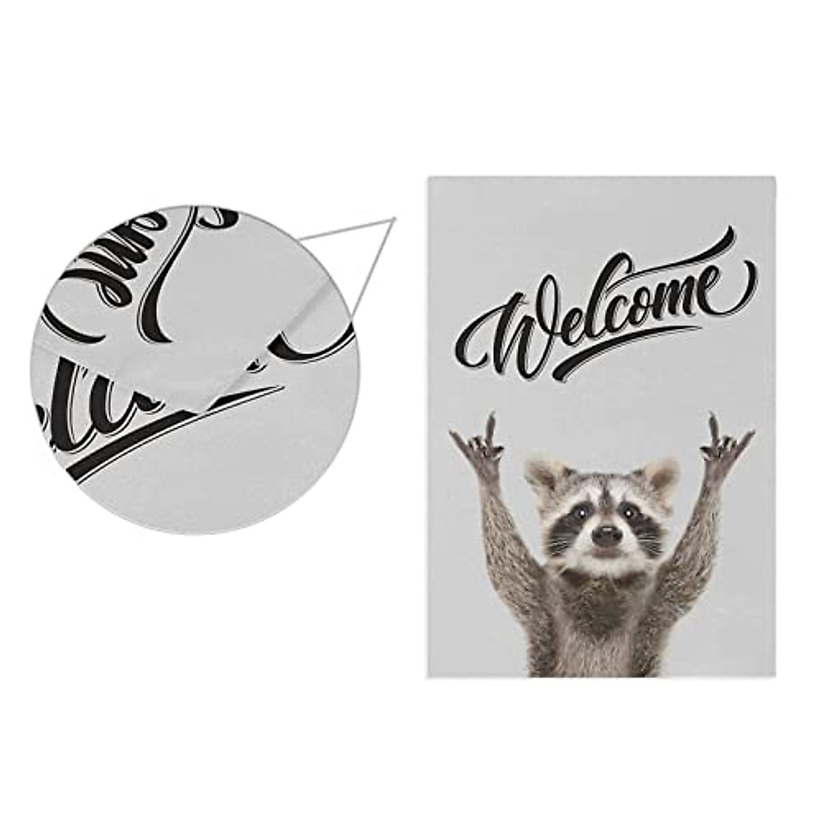 Tarity Funny Animals Raccoon Garden Flag Double Sided 12x18 Inch Yard Flag Festival Polyester Decorative Home Farmhouse Patio Outdoor Flags