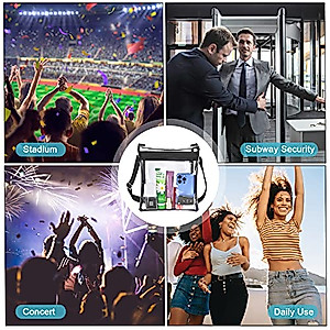 Leap Fit Clear Bag Stadium Approved: Women Men Crossbody Concert Bags See Through Purse - Transparent Plastic Handbag for Game day Festivals Sports