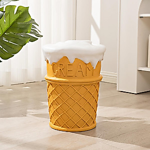 Enforose Simulated Food Stool Food Shoe Changing Stool Soft Retro Fun Ingenious Decorative Low Food Shoe Step Changing Stool for Home (ice Cream)